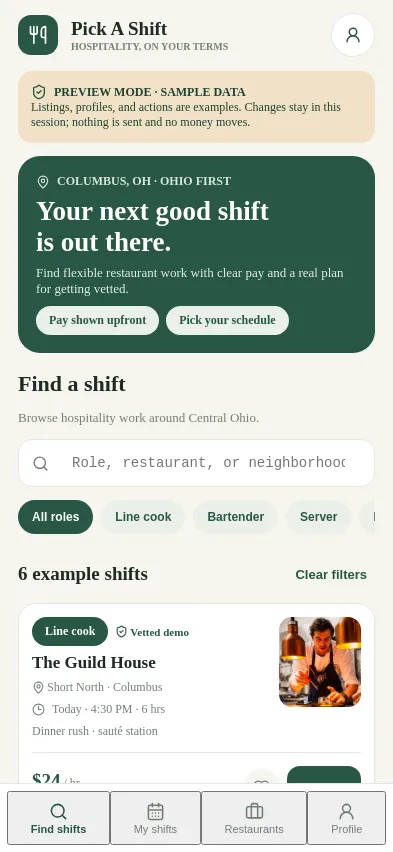 Pick A Shift Mobile