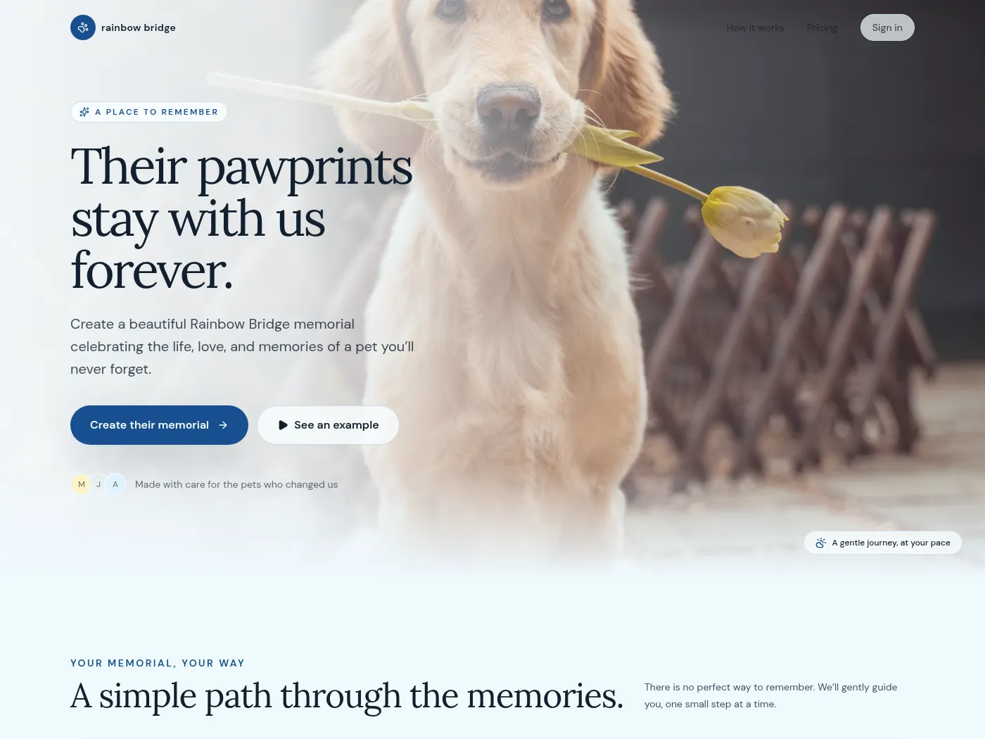 Rainbow Bridge Memorial App