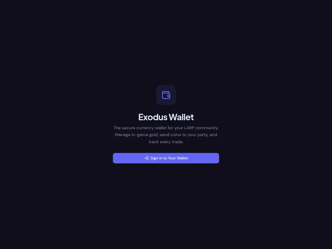 LARP Exodus Wallet