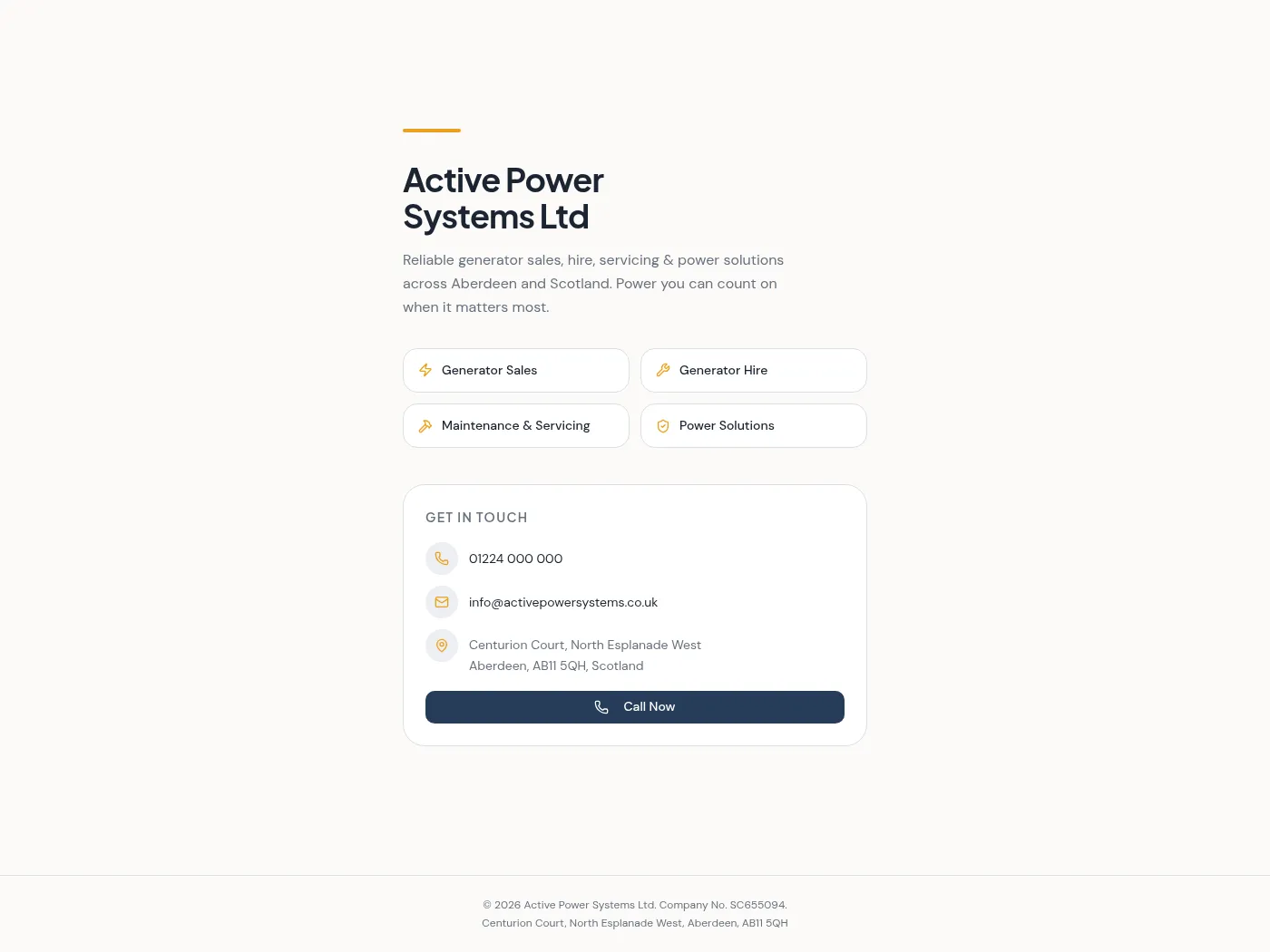 Active Power Web Card