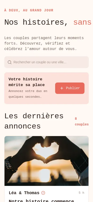 Couple Announce App