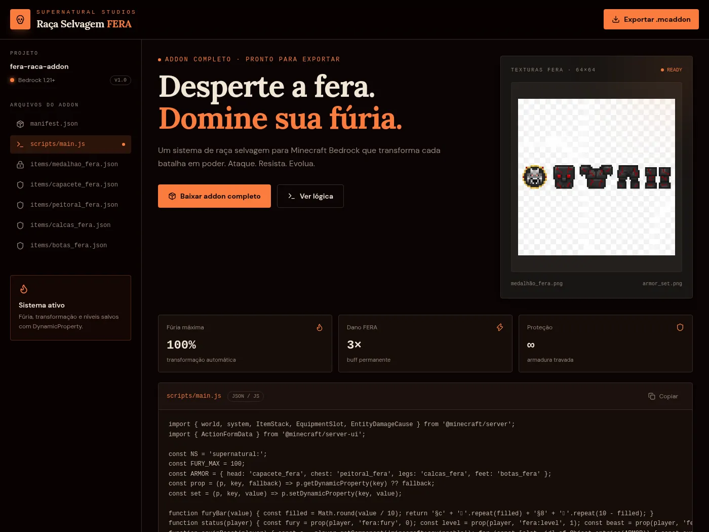 Fera Savage Minecraft Addon