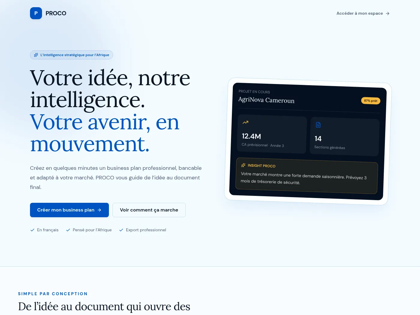 PROCO BusinessPlan Generator