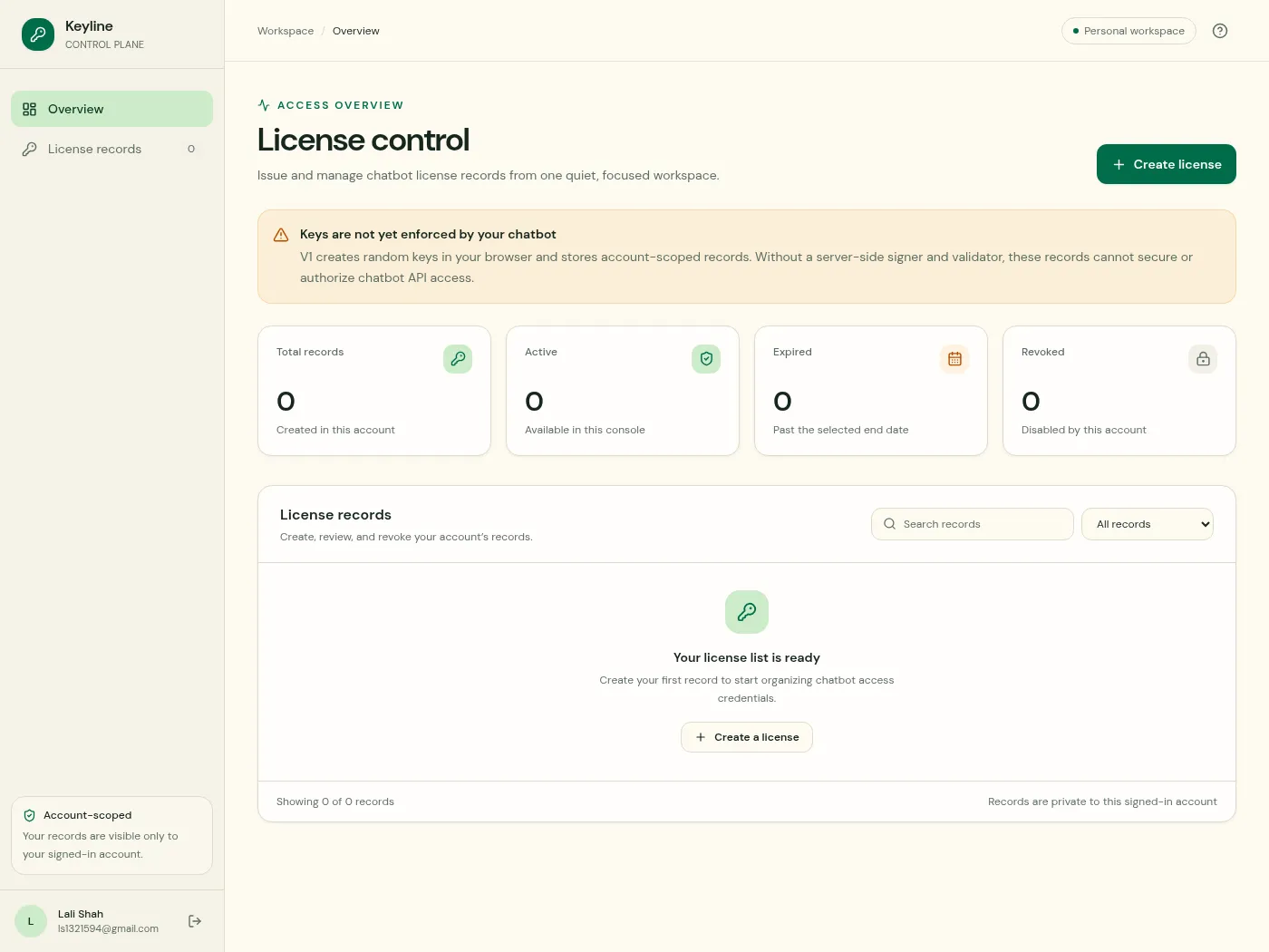 LicenseKey AI Control