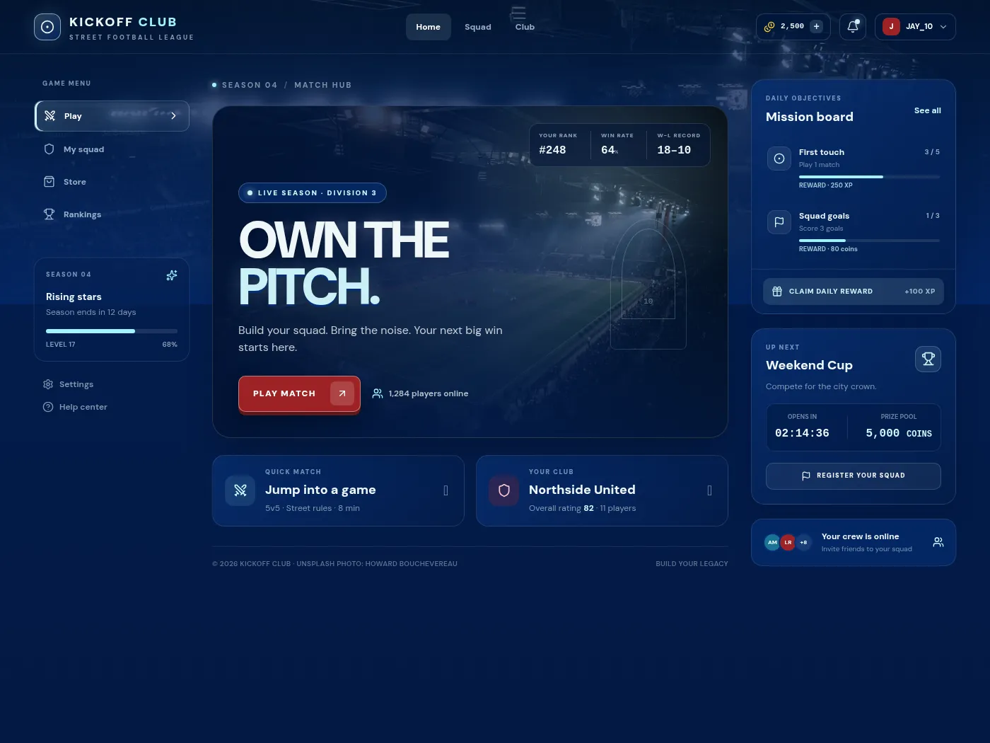Football Match UI