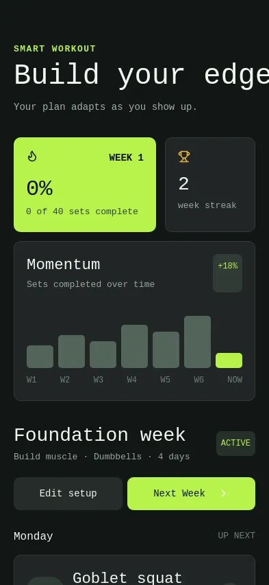 Smart Workout Planner