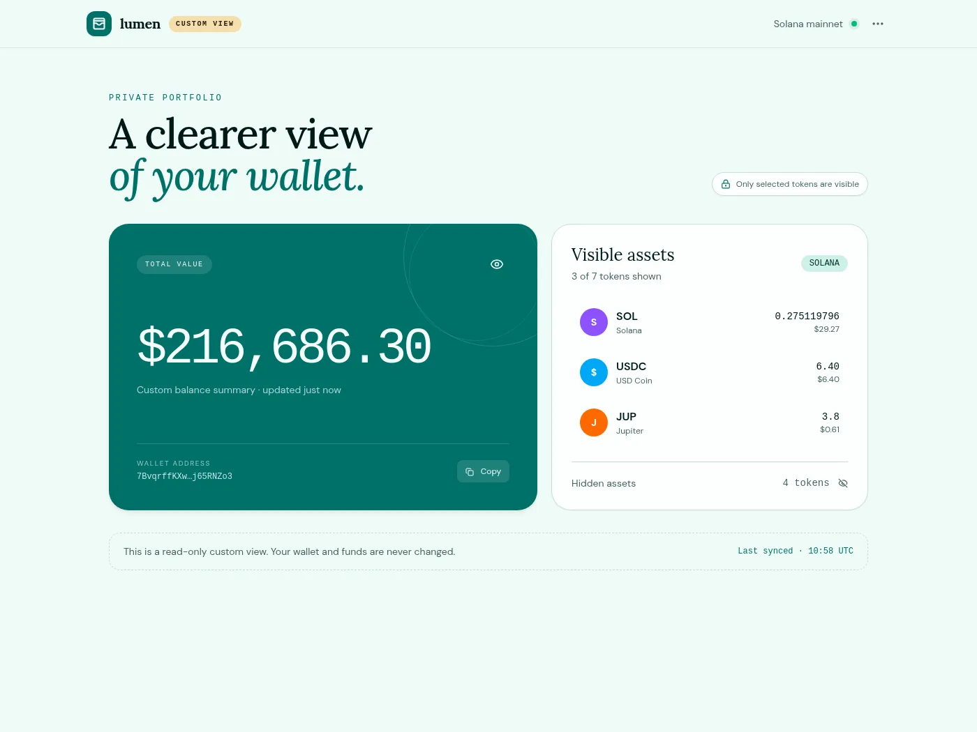 Custom Wallet View