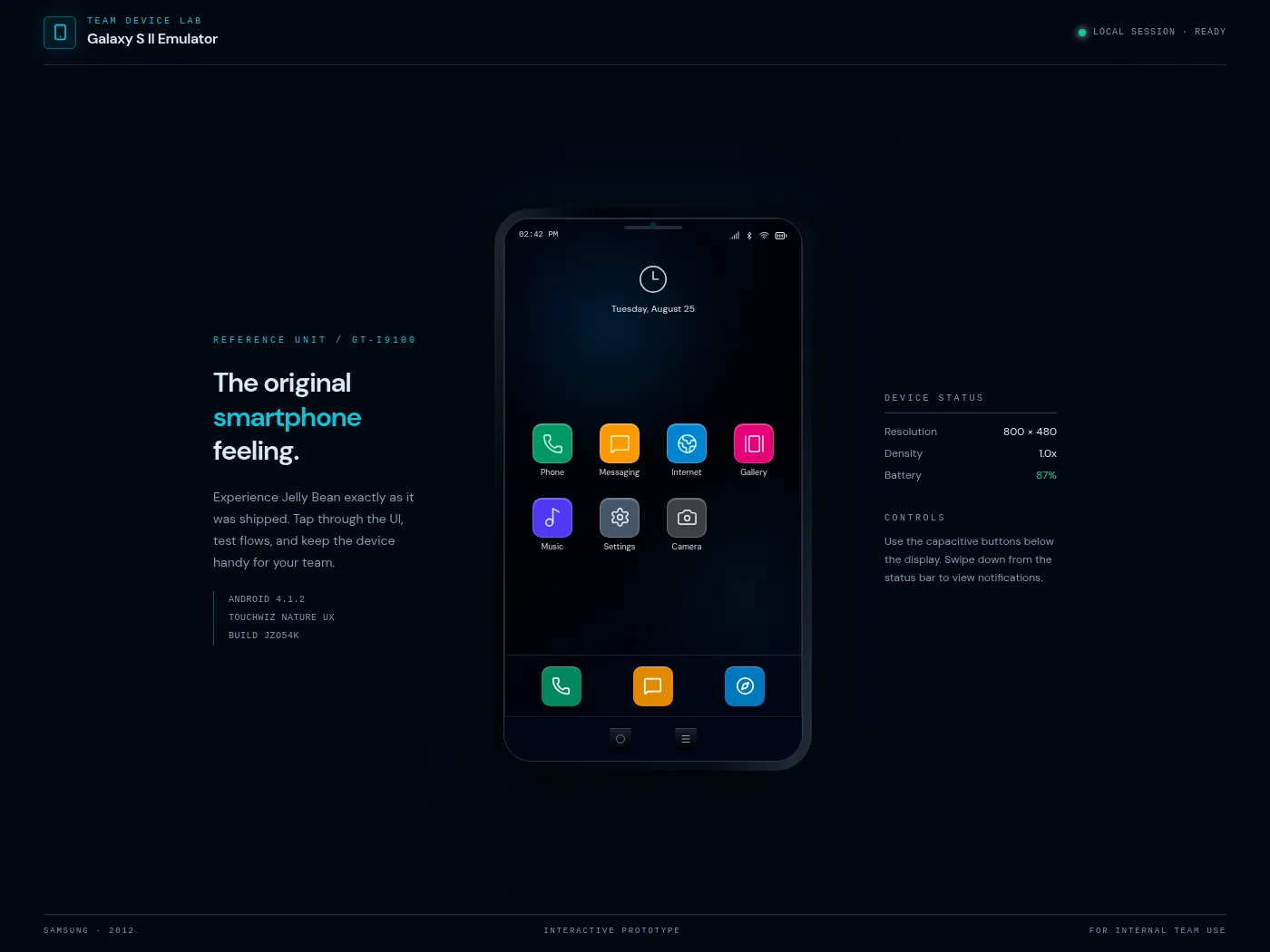 Galaxy S2 Web Emulator