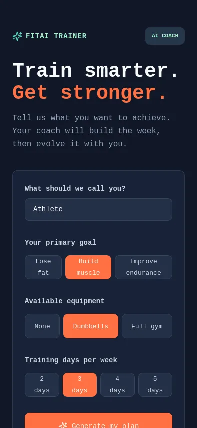 FitAI Trainer