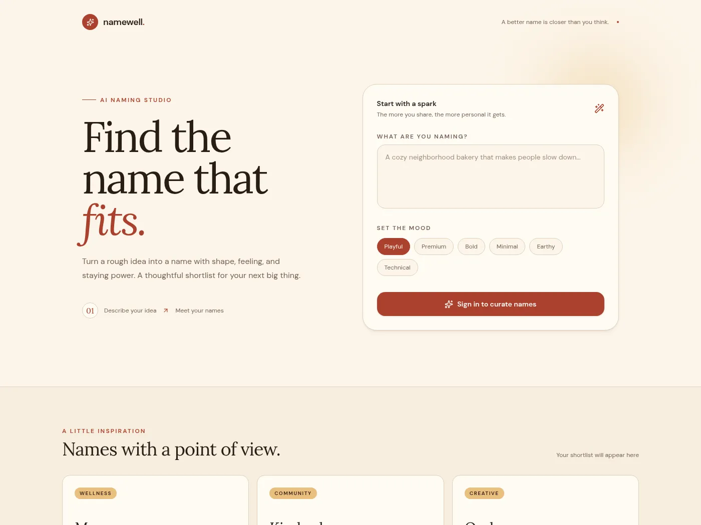 AI Name Curator