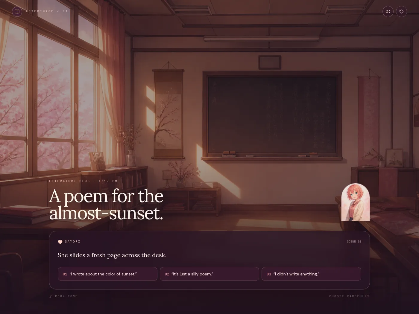 Poetry Club Romance Game