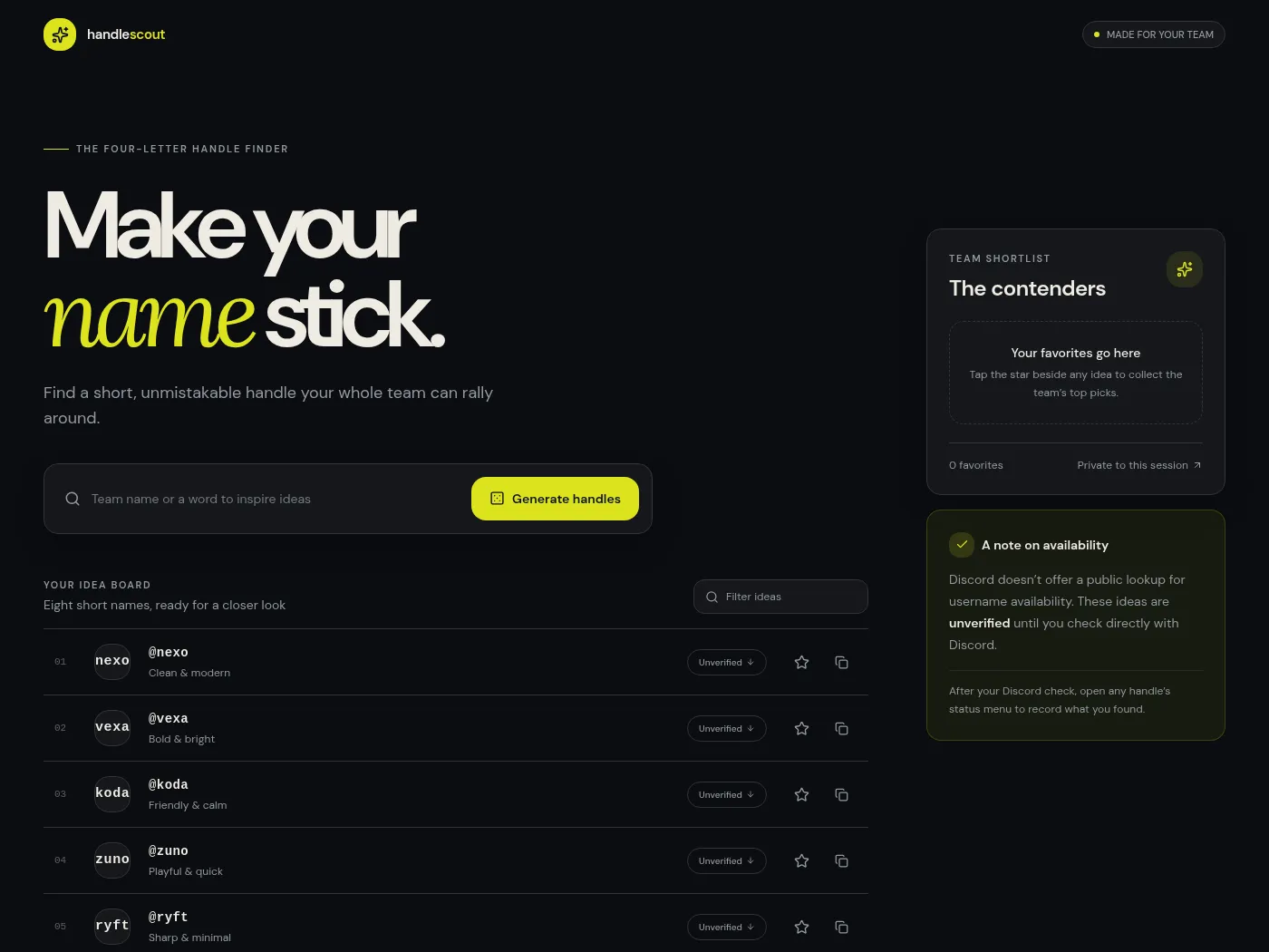 Discord Name Finder