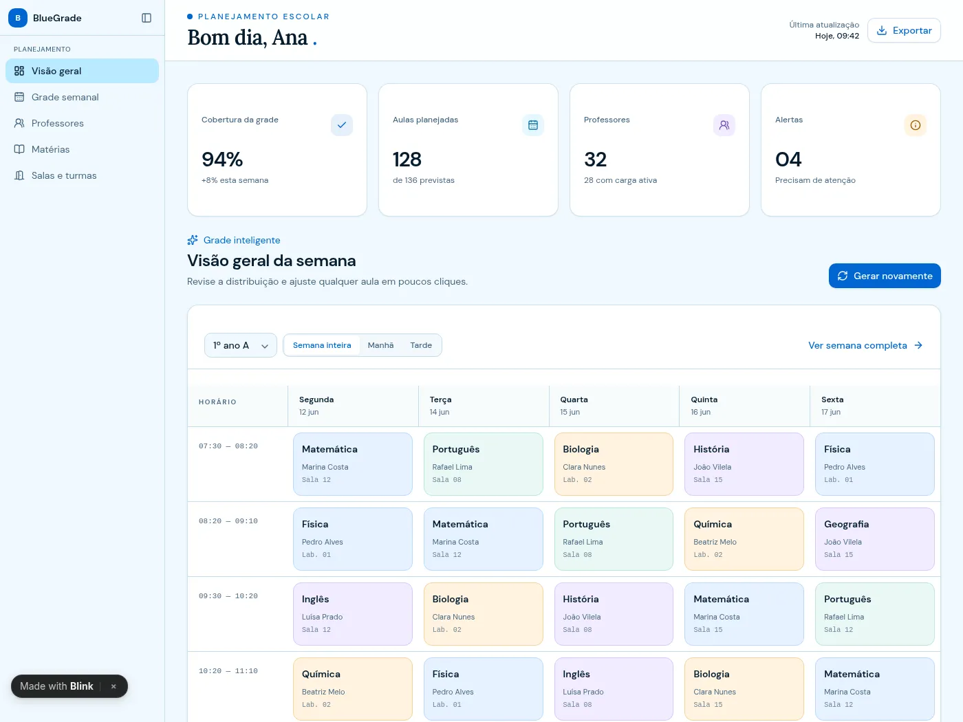 BlueGrade School Scheduler