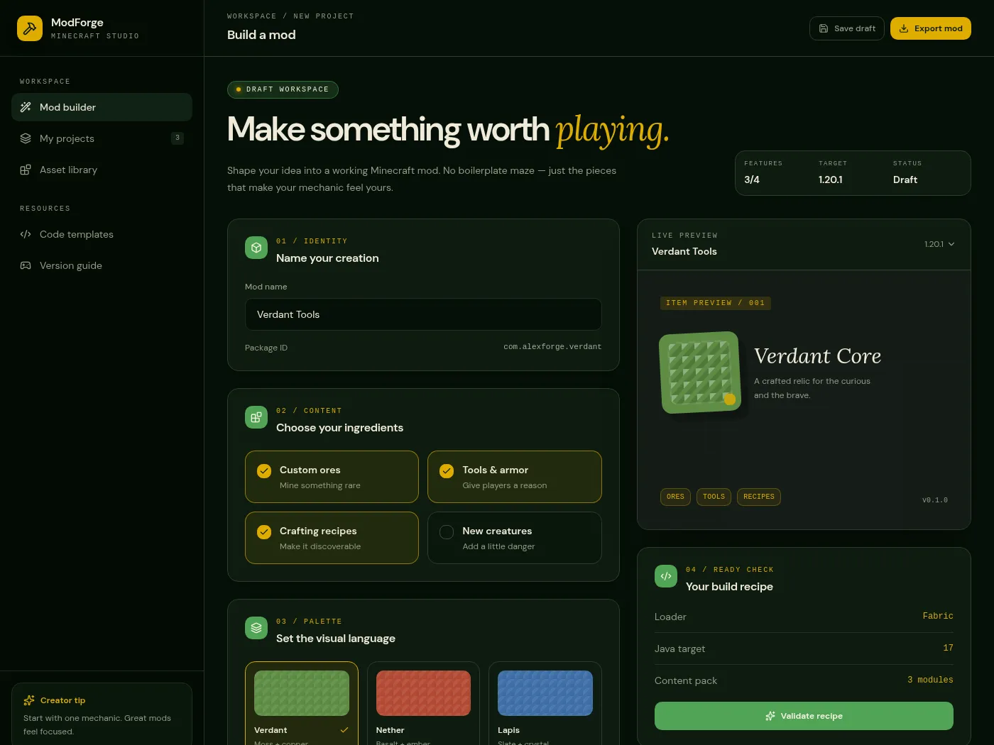 Minecraft Mod Maker