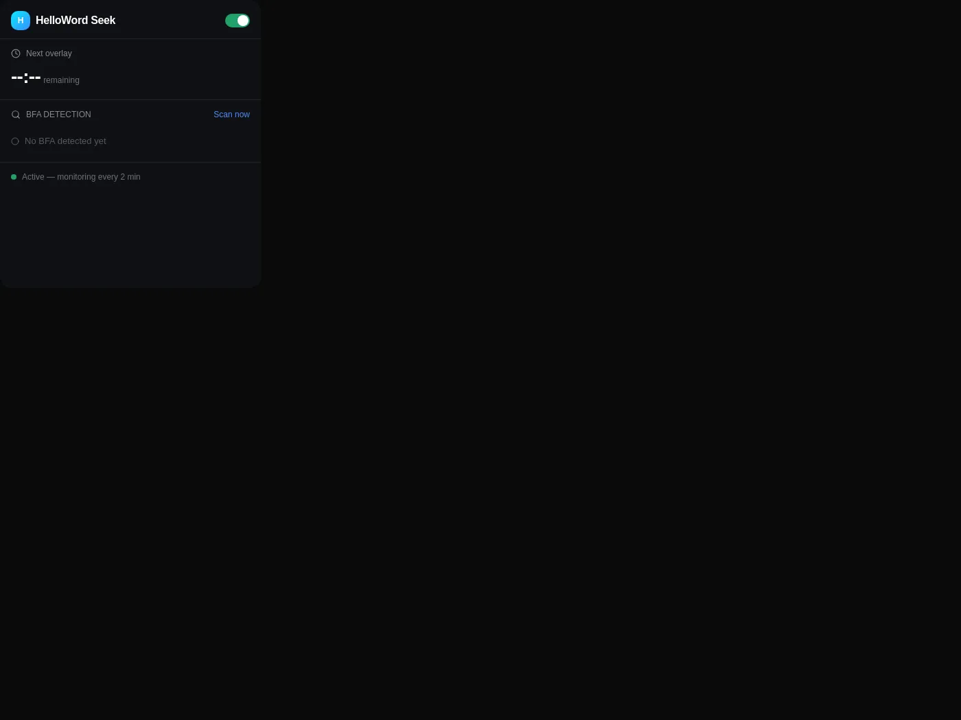 HelloWord Seek Extension