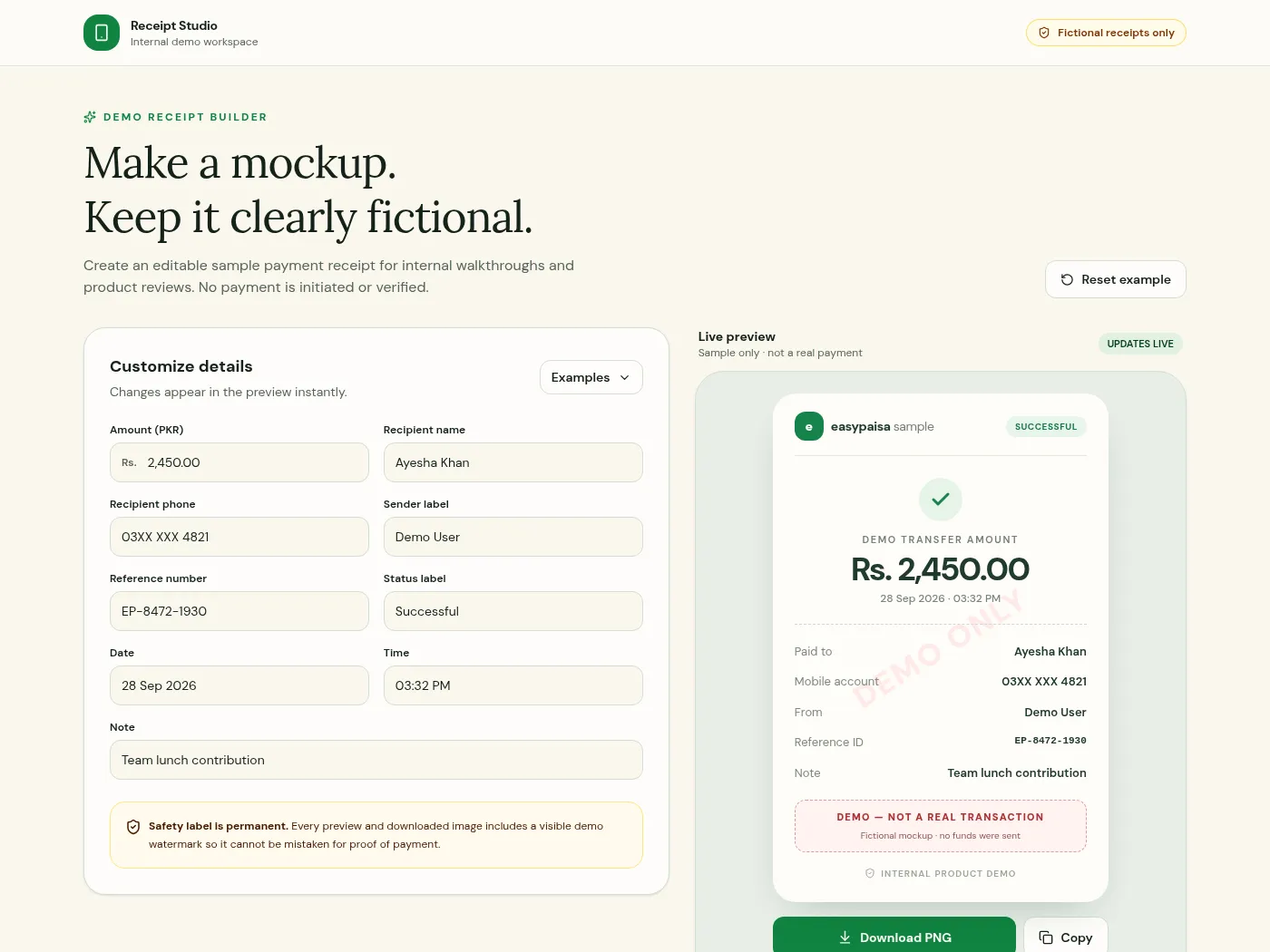 Easypaisa Mockup Generator