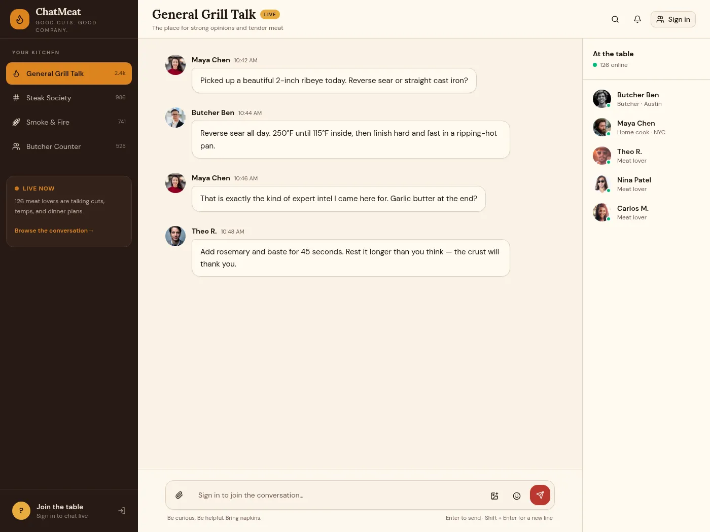 ChatMeat App