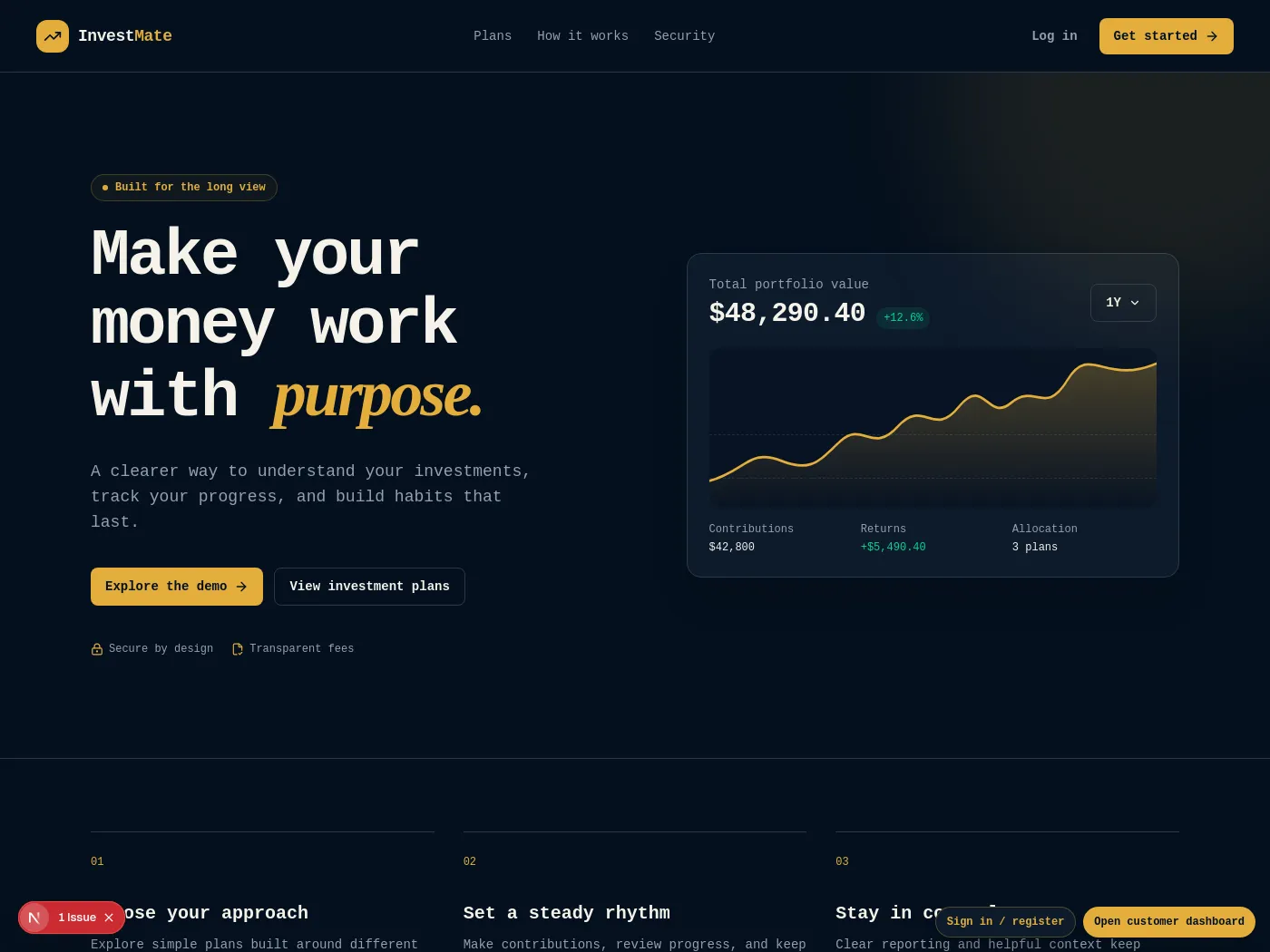 InvestMate Dashboard