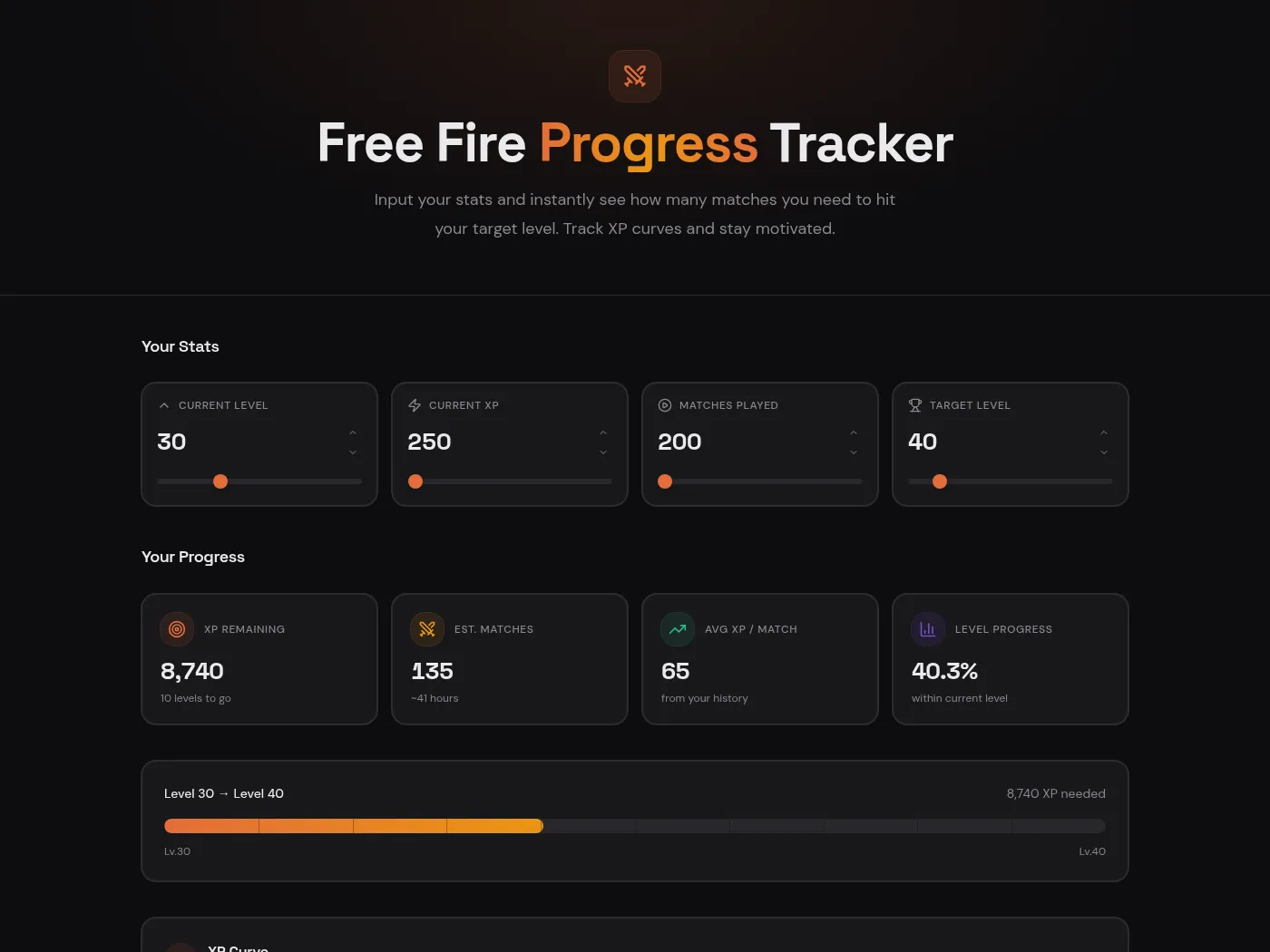Free Fire Progress Tracker