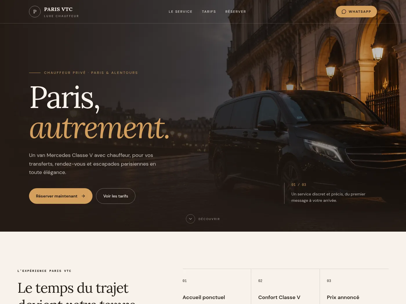 VTC Luxe Paris Site