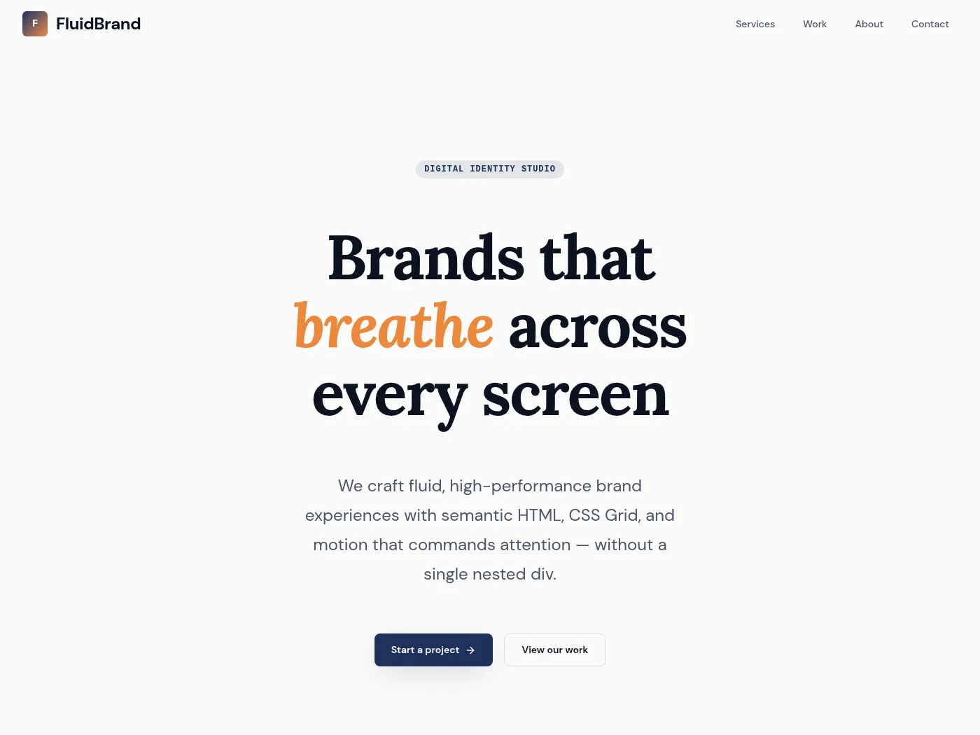 FluidBrand UI Layout