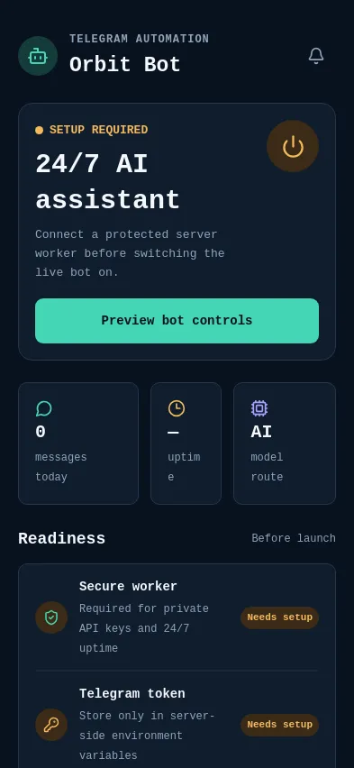 AI Telegram Bot 24/7