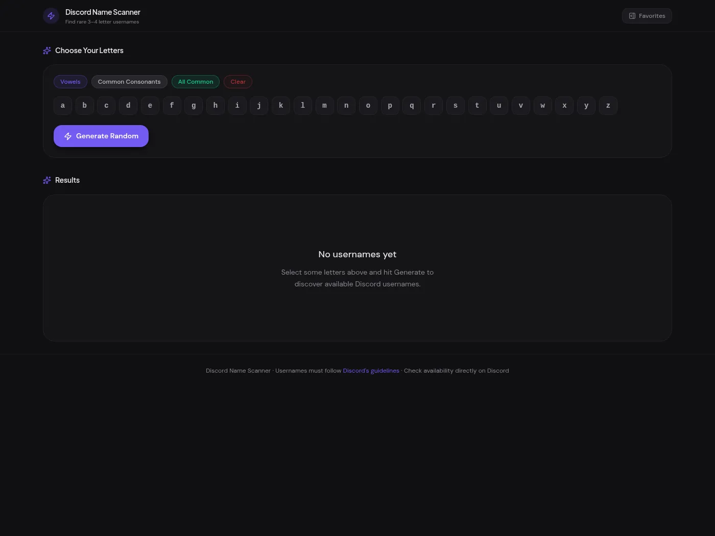 Discord Name Scanner