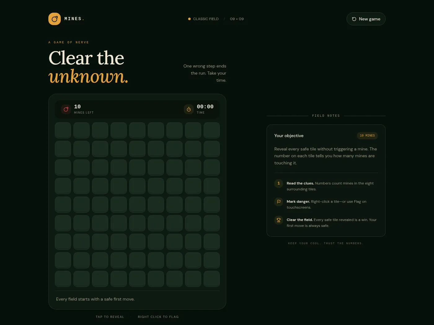 Mines Strategy Game