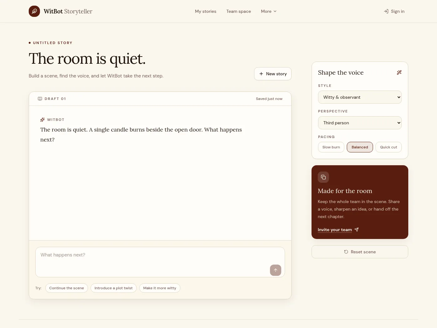 WitBot Storyteller
