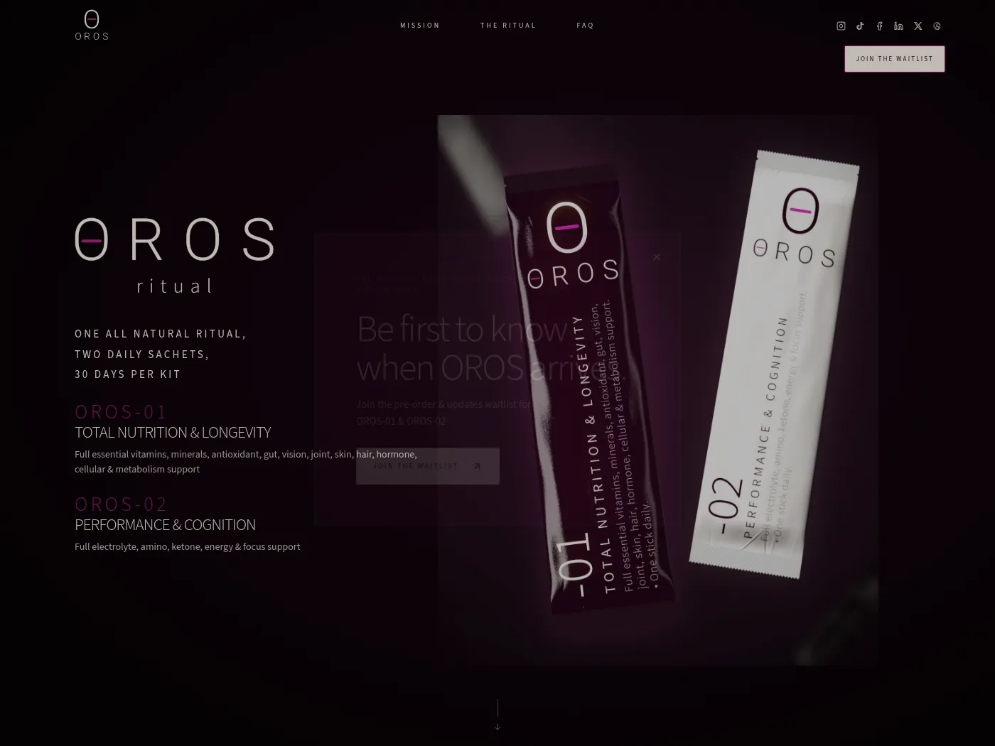 OROS-ritual Website
