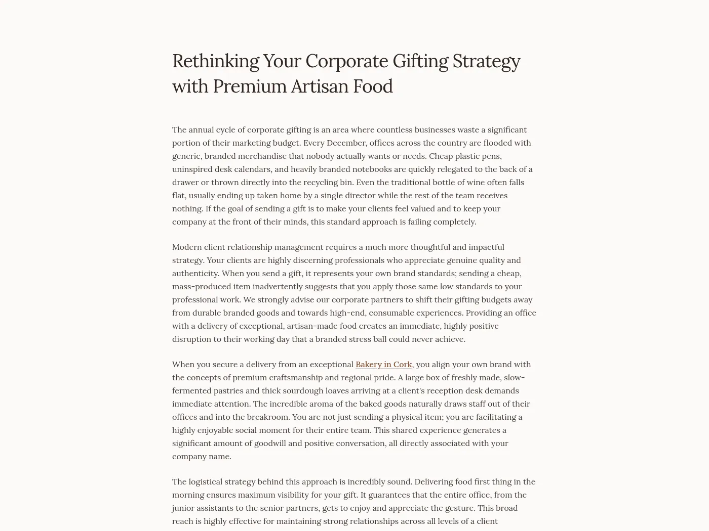 Artisan Gifting Blog Page