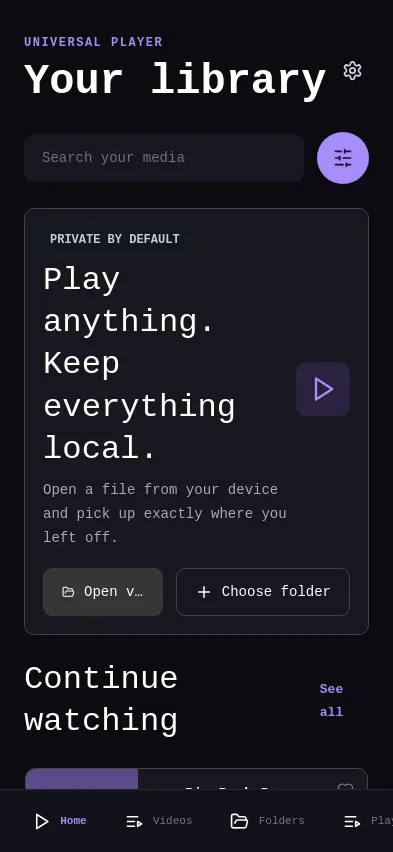 Universal Video Player