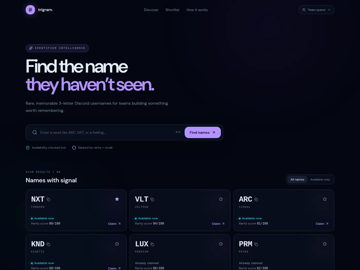 Discord Name Finder