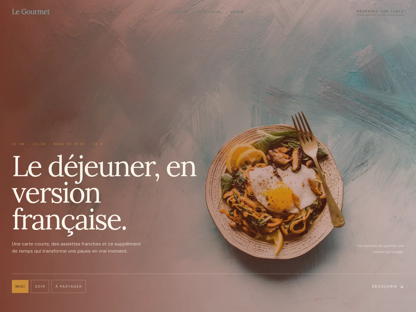 Le Gourmet Site Vitrine