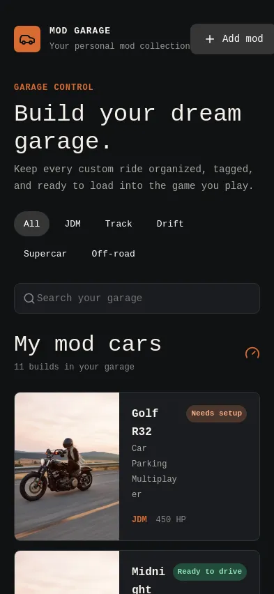 Mod Car Manager