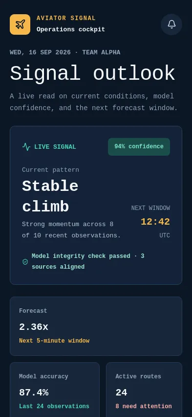 Aviator Signal Predictor