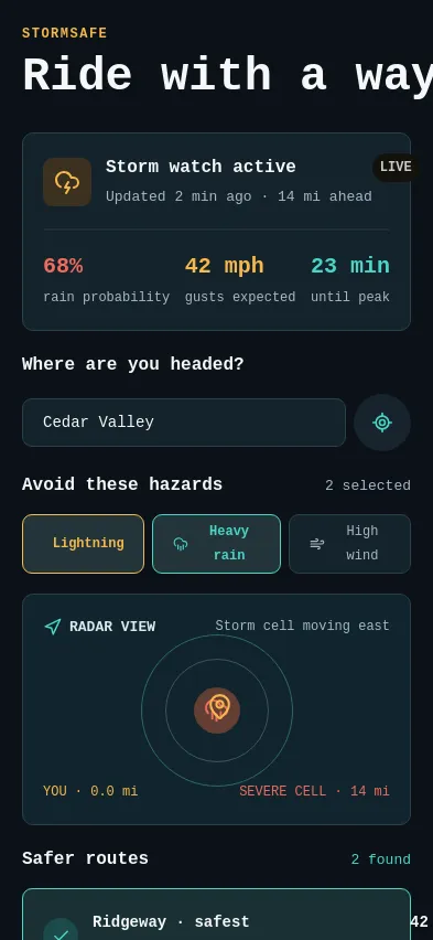 StormSafe Rider