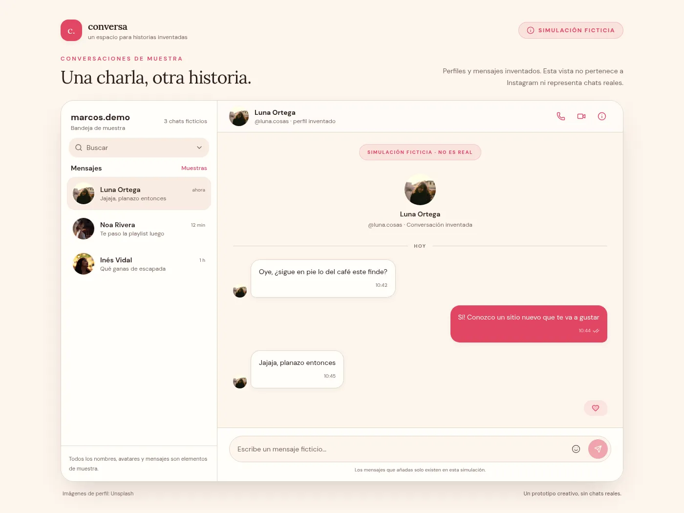 Instagram Chat Mockup