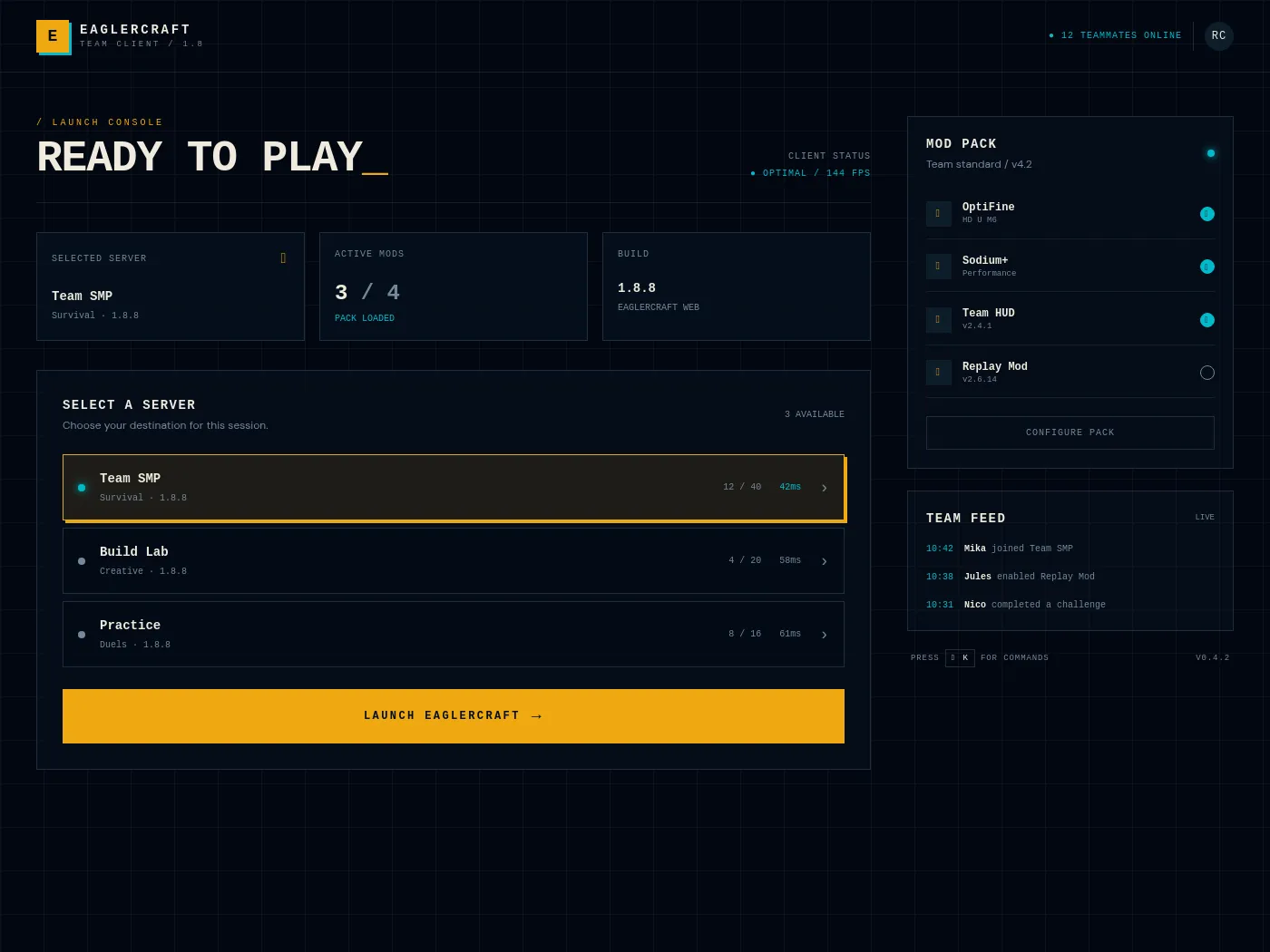 Eaglercraft Modded Web Client