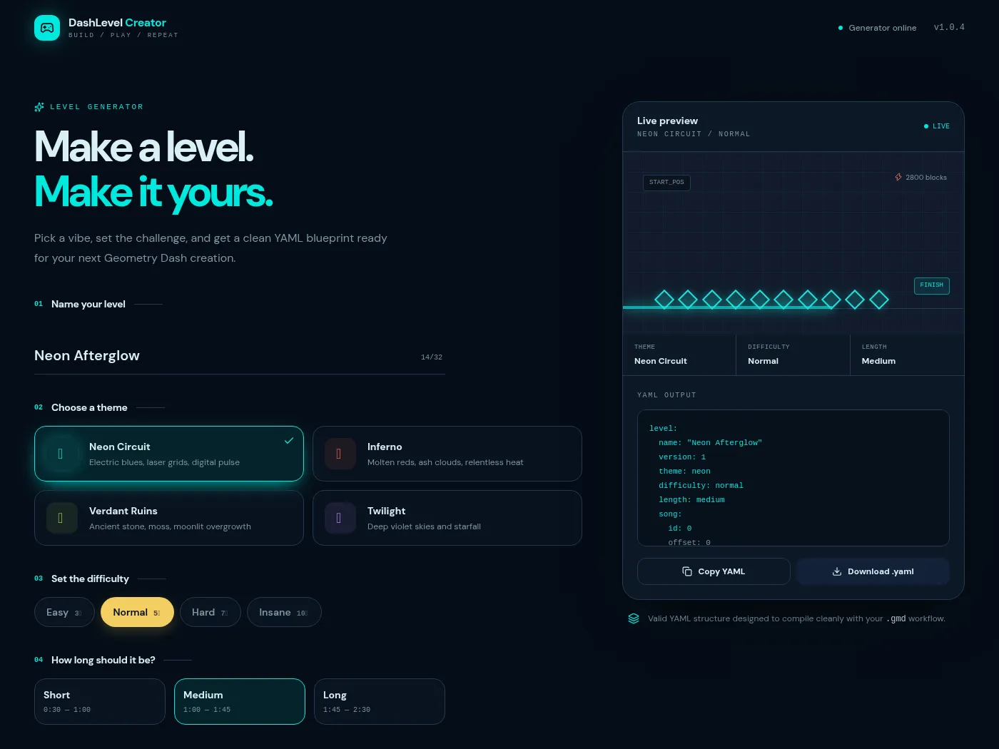 DashLevel Creator