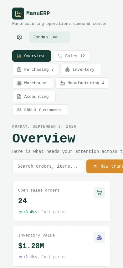 ManuERP Mobile Suite