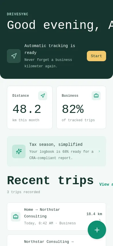 DriveSync Mobile Tracker