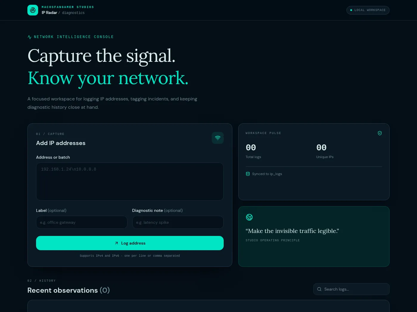 IP Grabber Dashboard