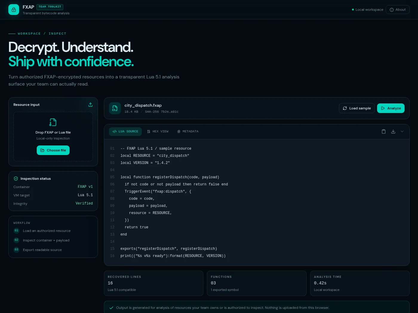 FXAP Lua Decrypt Toolkit
