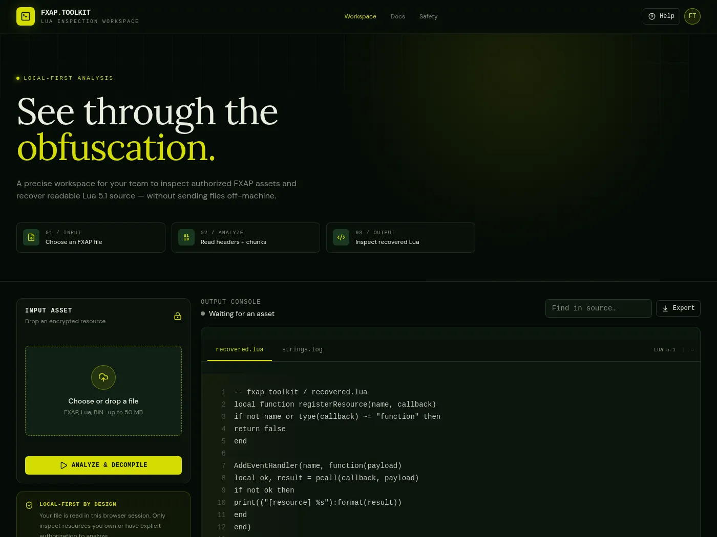 FXAP Lua Decrypt Toolkit
