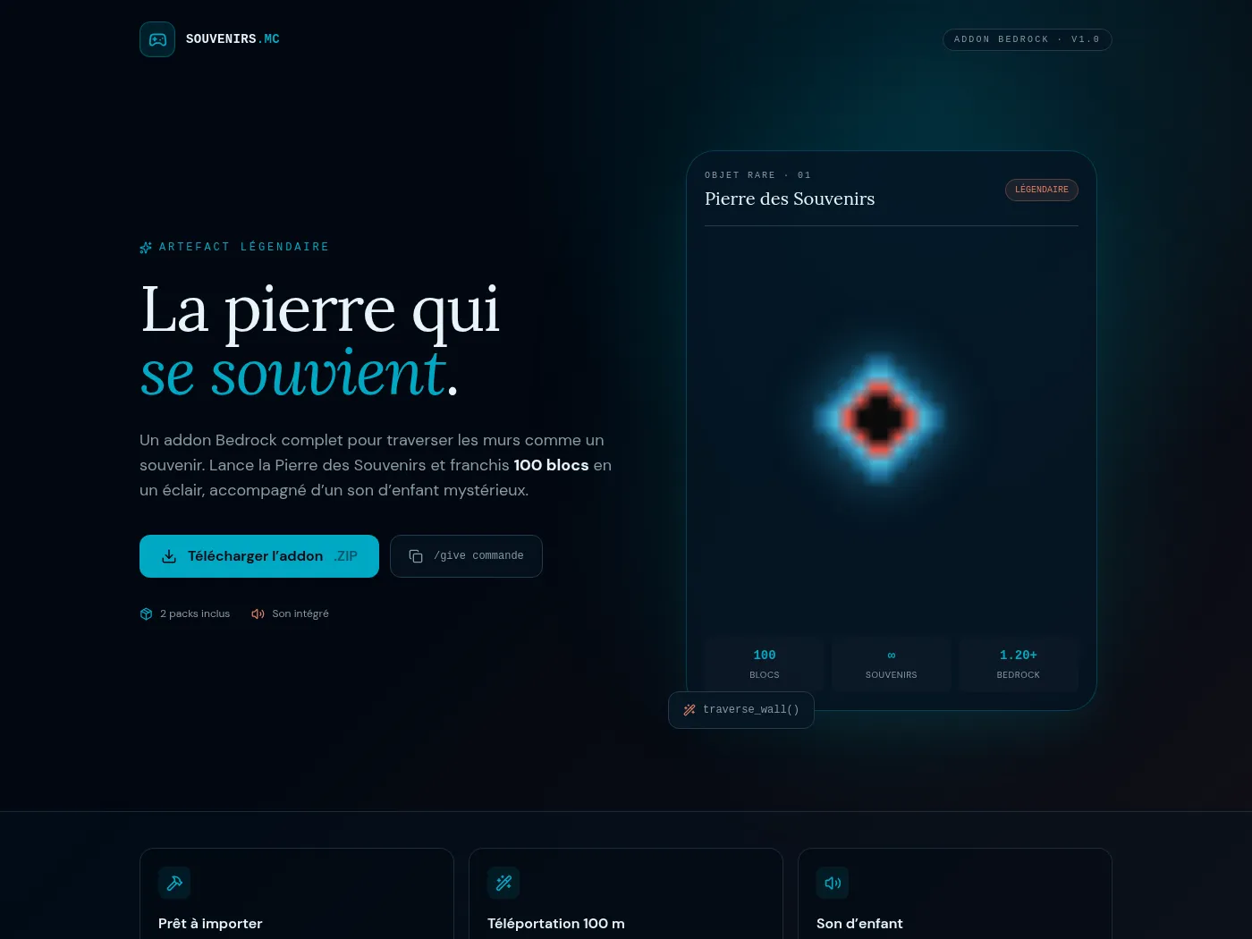 Pierre des Souvenirs Addon