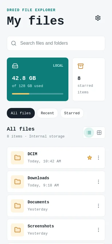 Droid File Explorer