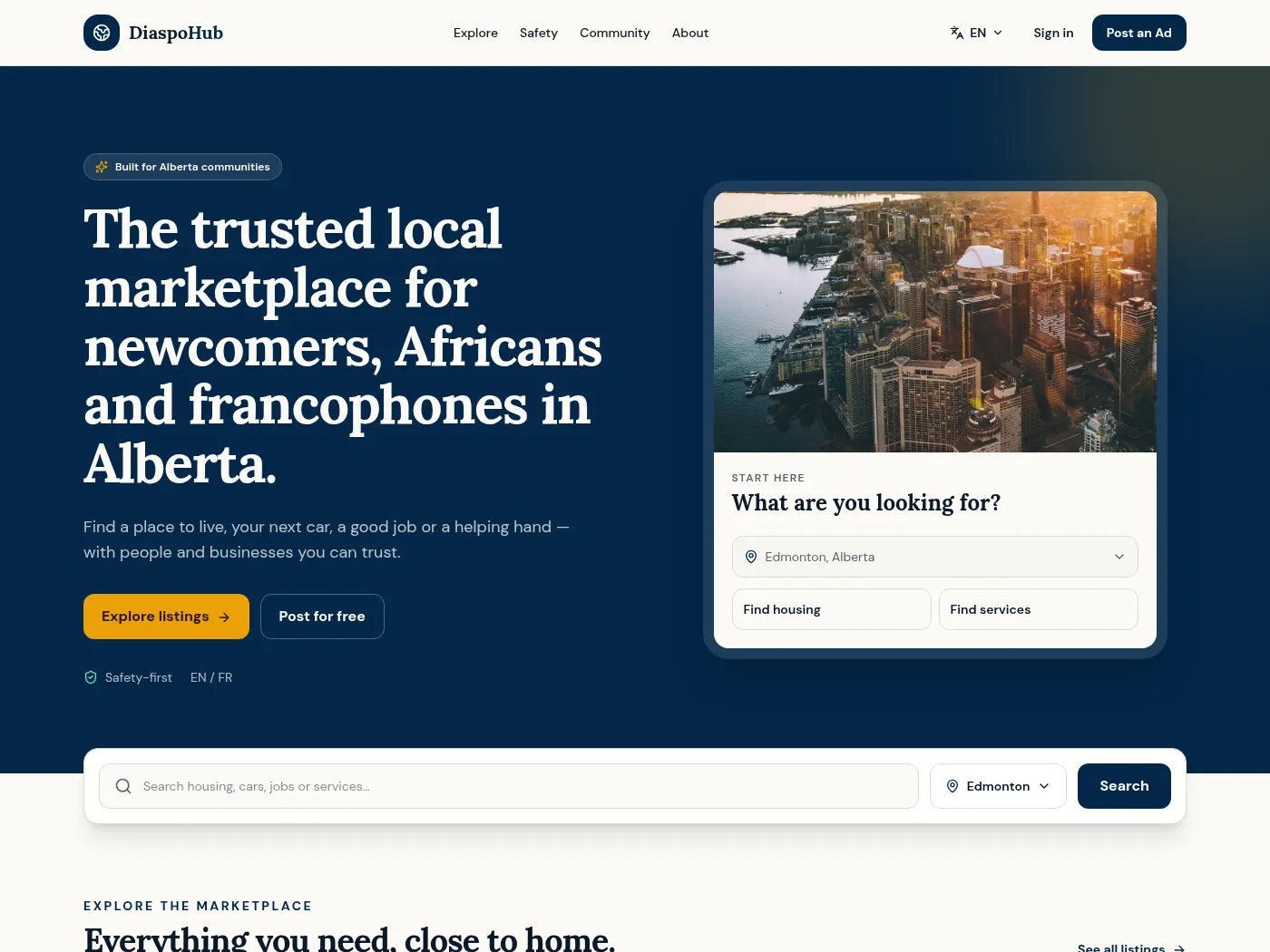 DiaspoHub Marketplace