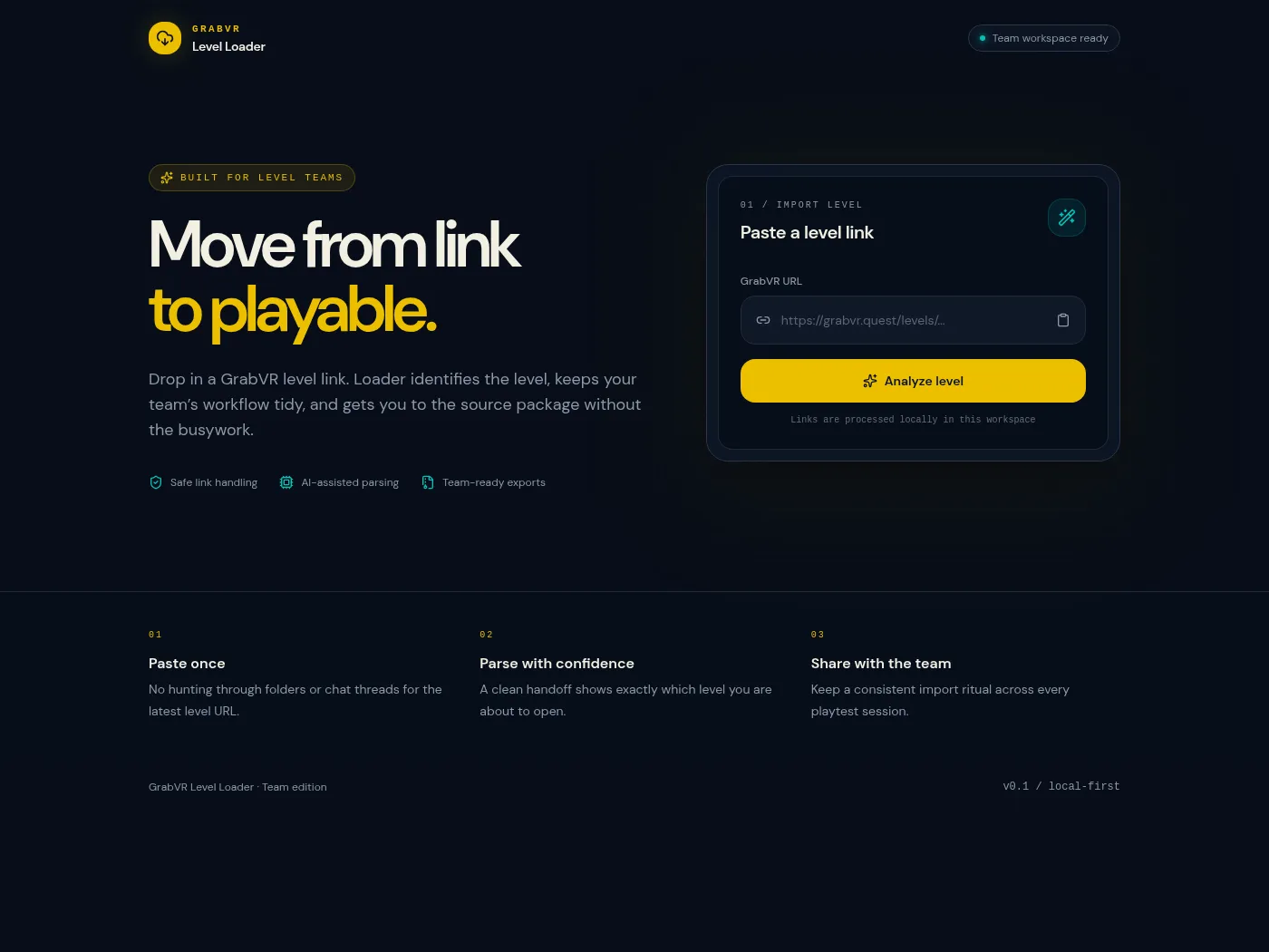 GrabVR Level Loader