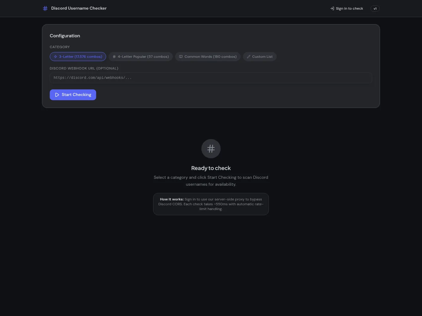 Discord Username Checker